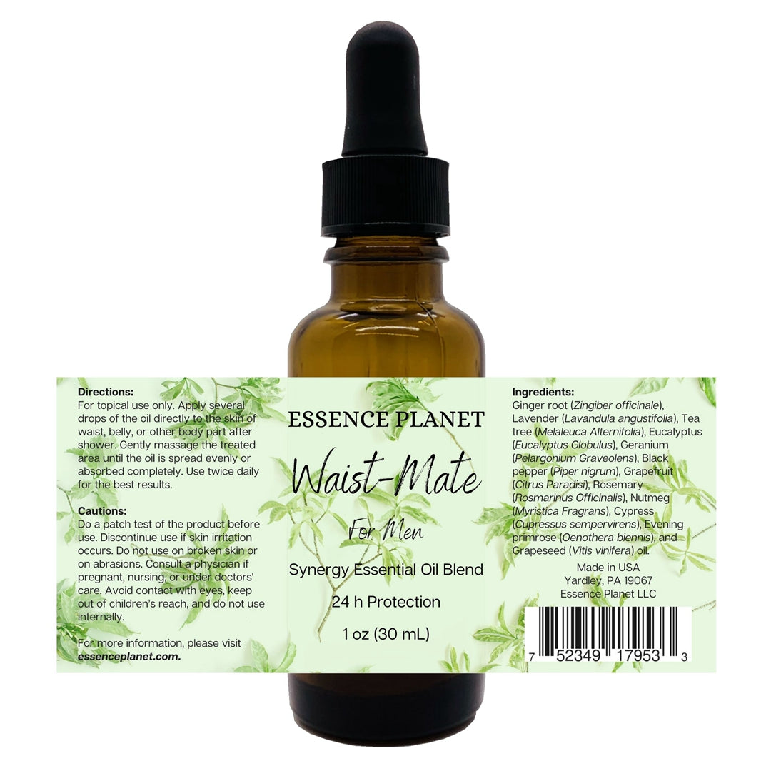 Waist-Mate Synergy Essential Oil Blend - Men, Best Quality All Organic ...